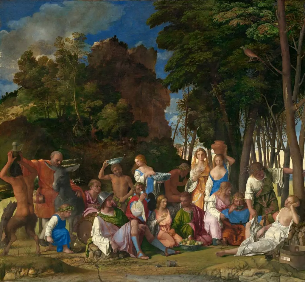 Giovanni Bellini, oriri nke chi (1514). Nchịkọta nke National Gallery of Art.