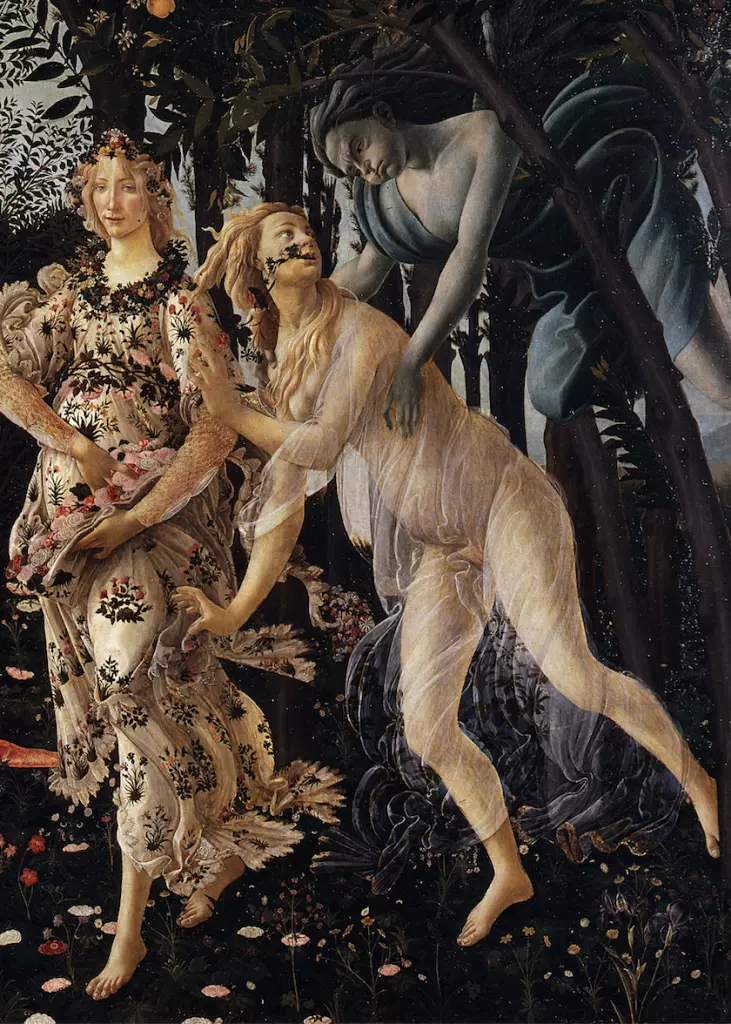 Primavera පිළිබඳ විස්තර Sandro Botticelli විසිනි.