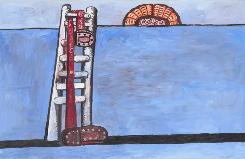 Philip Guston, The Ladder (1978). Milli İncəsənət Qalereyasının izni ilə, Vaşinqton, Edvard R. Broidanın hədiyyəsi, © Philip Guston-un mülkü.