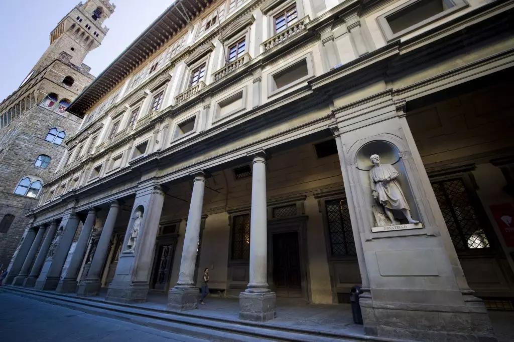 Muzeul Uffizi din Florența, Italia. Fotografie de Giovanni Mereghetti/Education Images/Universal Images Group prin Getty Images.