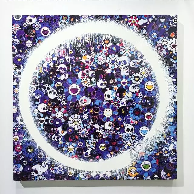 De tsjustere sjarmante tekenfilms fan Takashi Murakami binne in hit op elke beurs. Foto: Instagram/@clementerosado