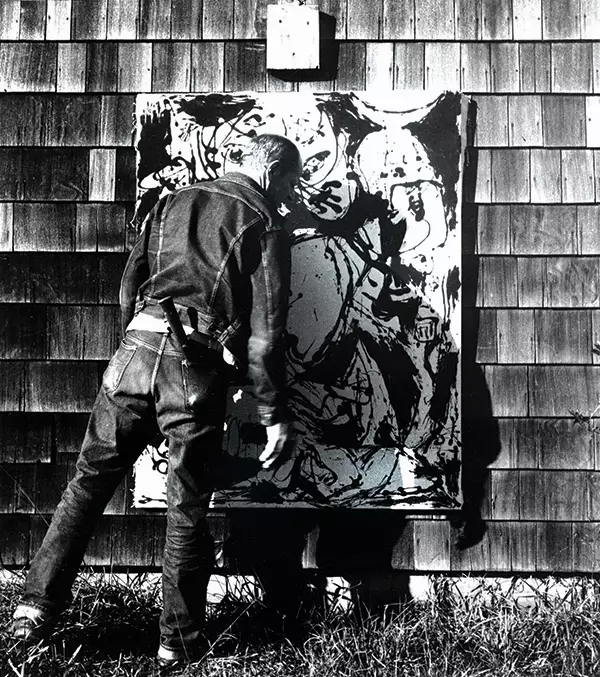 Hans Namuth, Jackson Pollock ing karya. Foto: © 1991 Hans Namuth Estate Courtesy Center for Creative Photography, Universitas Arizona.