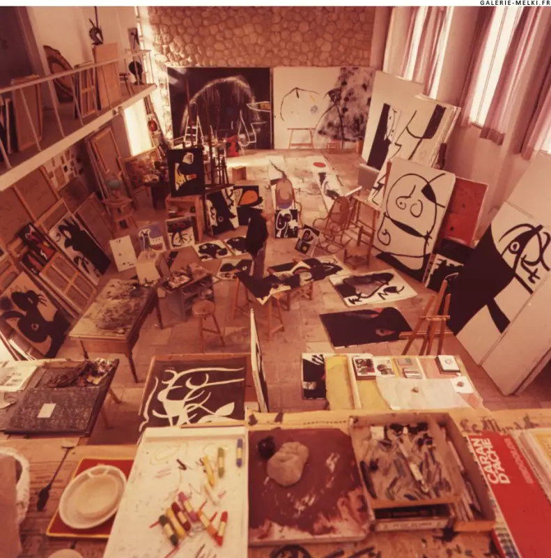 Joan Mirós atelier. Foto: Galerie Melki.