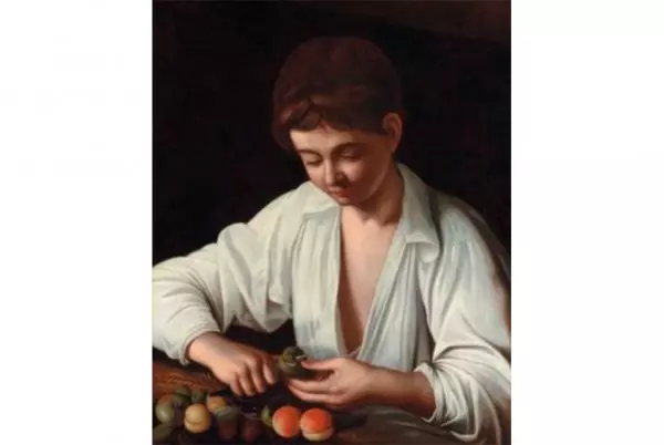 Michelangelo Merisi da Caravaggio Boy Peeling a fruit (1591) ຮູບພາບ: Christie's via Art Daily