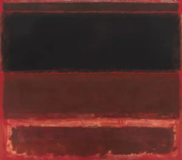 馬克·羅斯科（Mark Rothko），《紅色的四個黑暗》（1958 年）。圖片：© 2015 Kate Rothko Prizel & Christopher Rothko / 紐約藝術家權利協會 (ARS)。