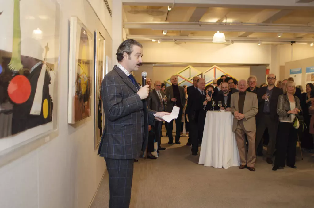 Nicholas D. Lowry at Swann's 75th Anniversary Party. Courtesy of Swann Auction Galleries. 