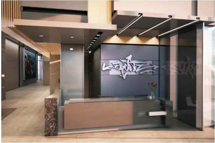 د 5Pointz Luxury Towers د ګرافیتي هنري کارونه وړاندې کوي