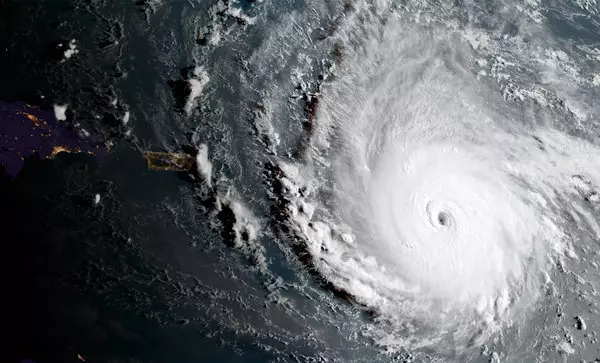 Irma tupany. Milli Okean we Atmosfera Dolandyryşy tarapyndan berilýär.