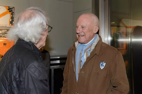 Christo og Sir Norman Foster ved Galerie Gmurzynska St. Moritz Foto: courtesy Galerie Gmurzynska