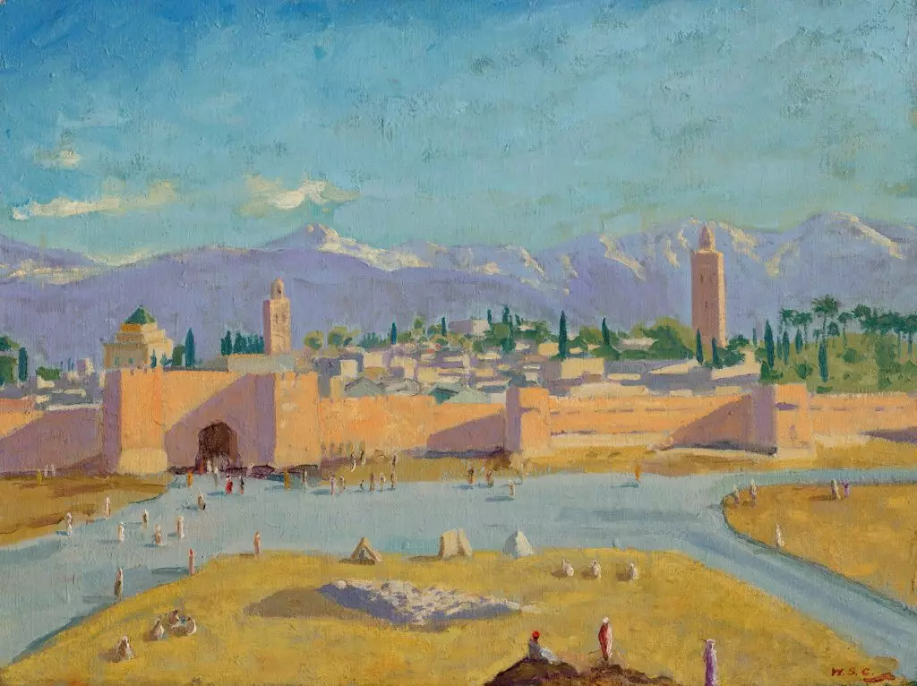 سر وینستون چرچیل، برج مسجد کوتوبیا (1943). ©Christie’s Images Limited 2021.