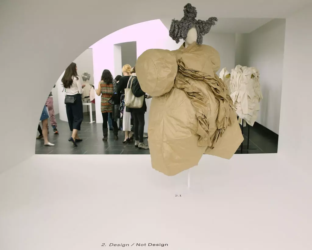 Design by Rei Kawakubo on display at the “Rei Kawakubo/Comme des Garcons: Art Of The In-Between” Costume Institute Gala Press Preview at Metropolitan Museum of Art on May 1, 2017 in New York City. Photo by Jemal Countess/Getty Images.