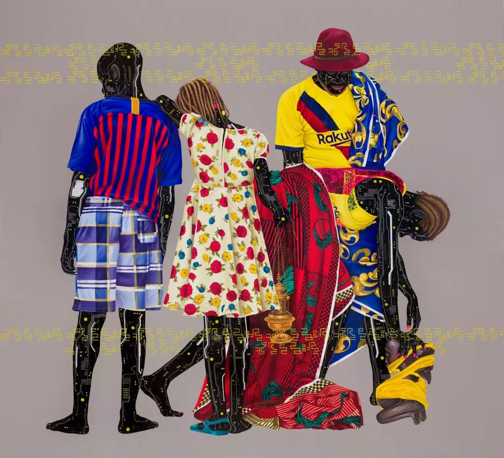 Eddy Kamuanga Ilunga, Untitled (2021). Dengan hormat Artis dan Galeri Oktober, London.