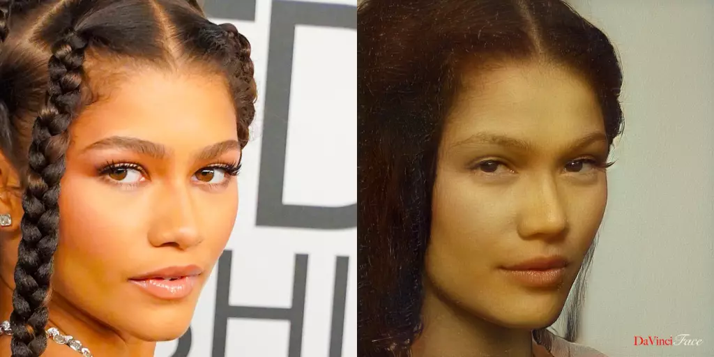 Zendaya mit Da Vinci-Gesicht. Foto von Sean Zanni, ©Patrick McMullan.