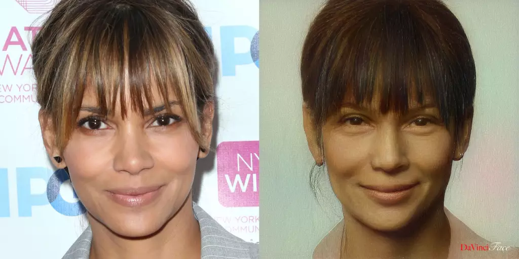 Halle Berry mit Da Vinci-Gesicht. Foto von Jimi Celeste, ©Patrick McMullan.