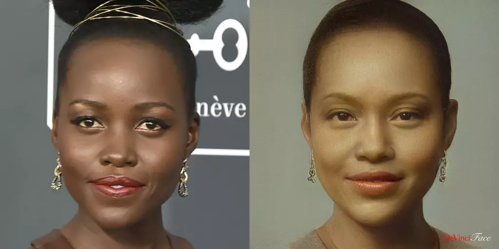 Lupita Nyong'o akiwa na Da Vinci Face. Picha na David Crotty, ©Patrick McMullan.