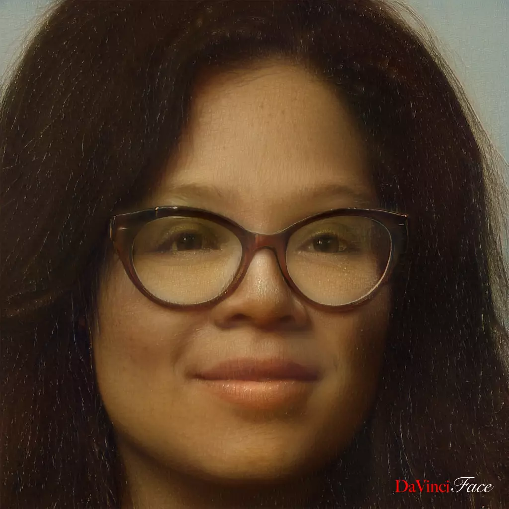 Oprah Winfrey akiwa na Da Vinci Face.