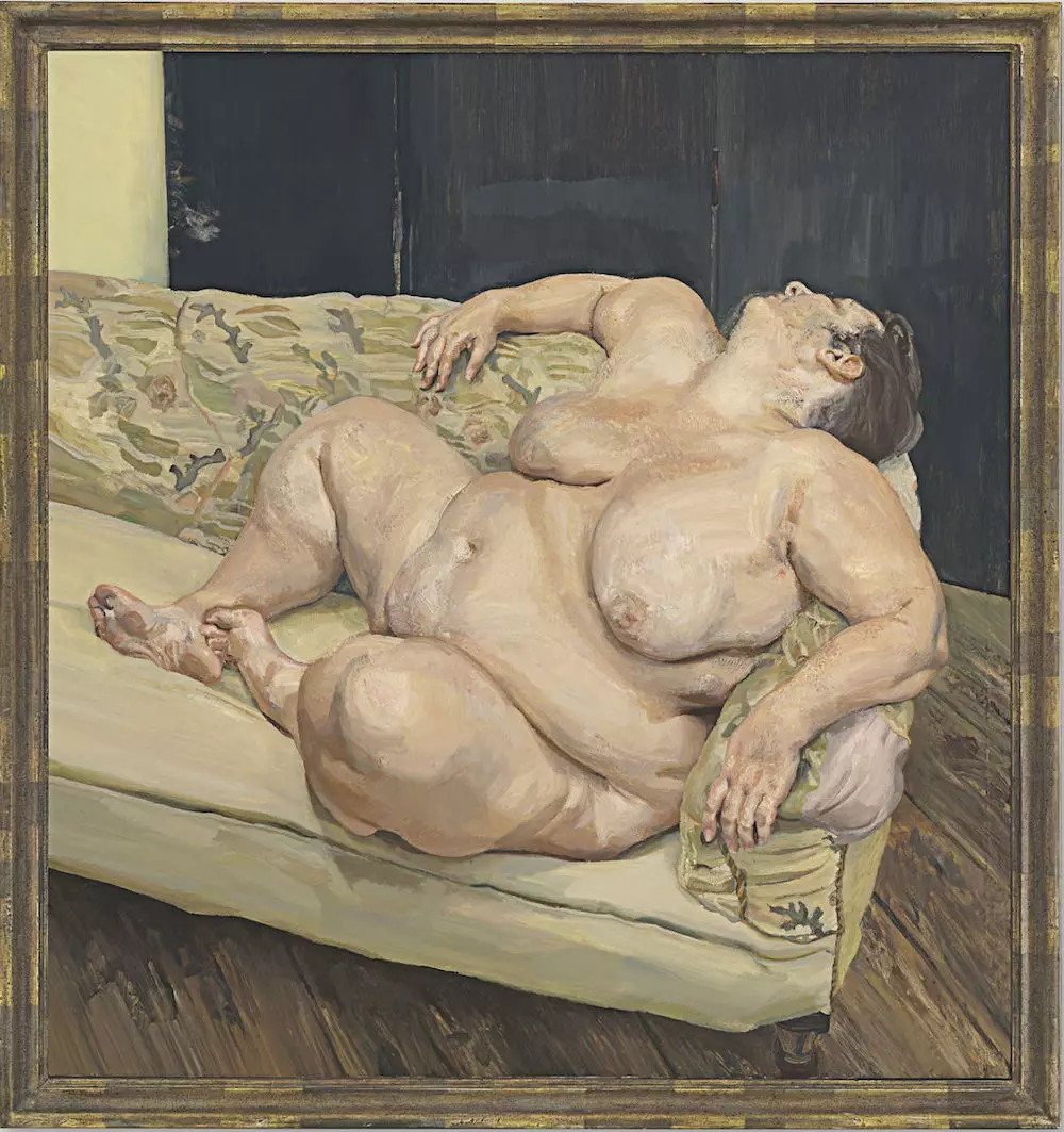 呂西安·弗洛伊德 (Lucien Freud) 讓主管休息 (1994) 照片：佳士得