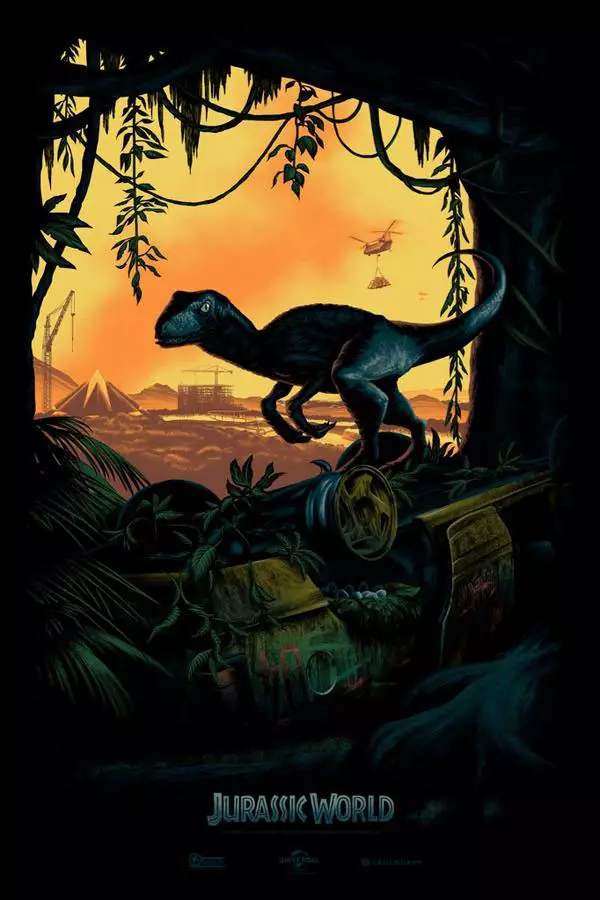 Mark Englert, impresión de arte de adición limitada de Jurassic World disponible en San Diego Comic-Con International. Foto: Mark Englert.