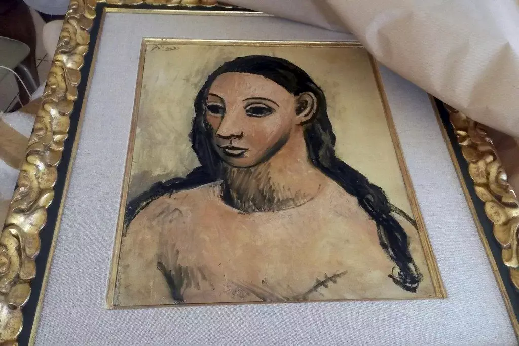 Capul unei tinere al lui Picasso. Prin amabilitatea Biroului Vamal francez.