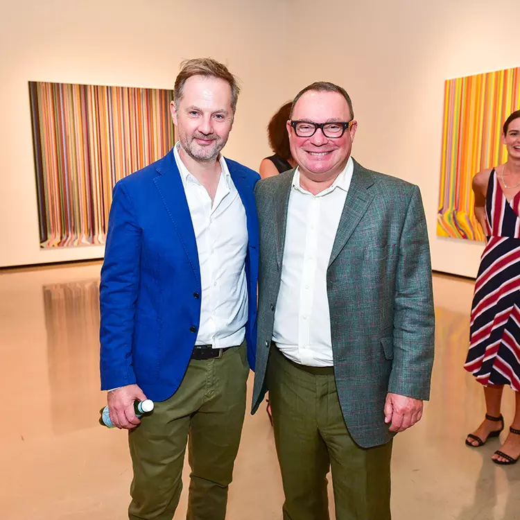 Ian Davenport, Paul Kasmin a la inauguració d'Ian Davenport i Robert Polidori a la Paul Kasmin Gallery. Cortesia del fotògraf Sean Zanni © Patrick McMullan.