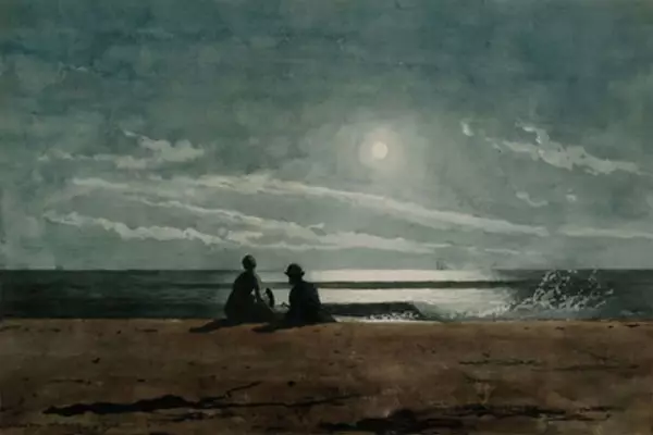 Winslow Homer, Holdfény (1874). A Fenimore Művészeti Múzeum gyűjteménye.