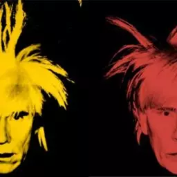 Andy Warhol, Autoportree (Fright Wig) (1986) ja Sandro Milleri versioon koos John Malkovichiga.