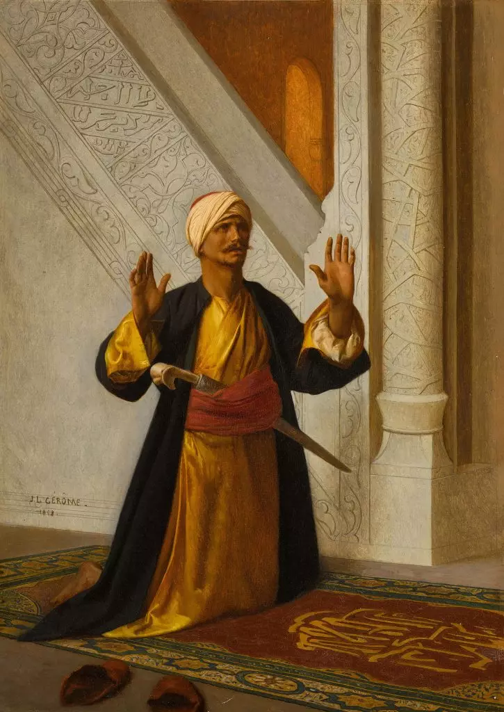 Jean-Léon Gérôme, பிரார்த்தனையில். Sotheby's உபயம்.