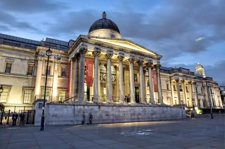 National Gallery, London. Duab Andrew Newdigate ntawm Flickr.