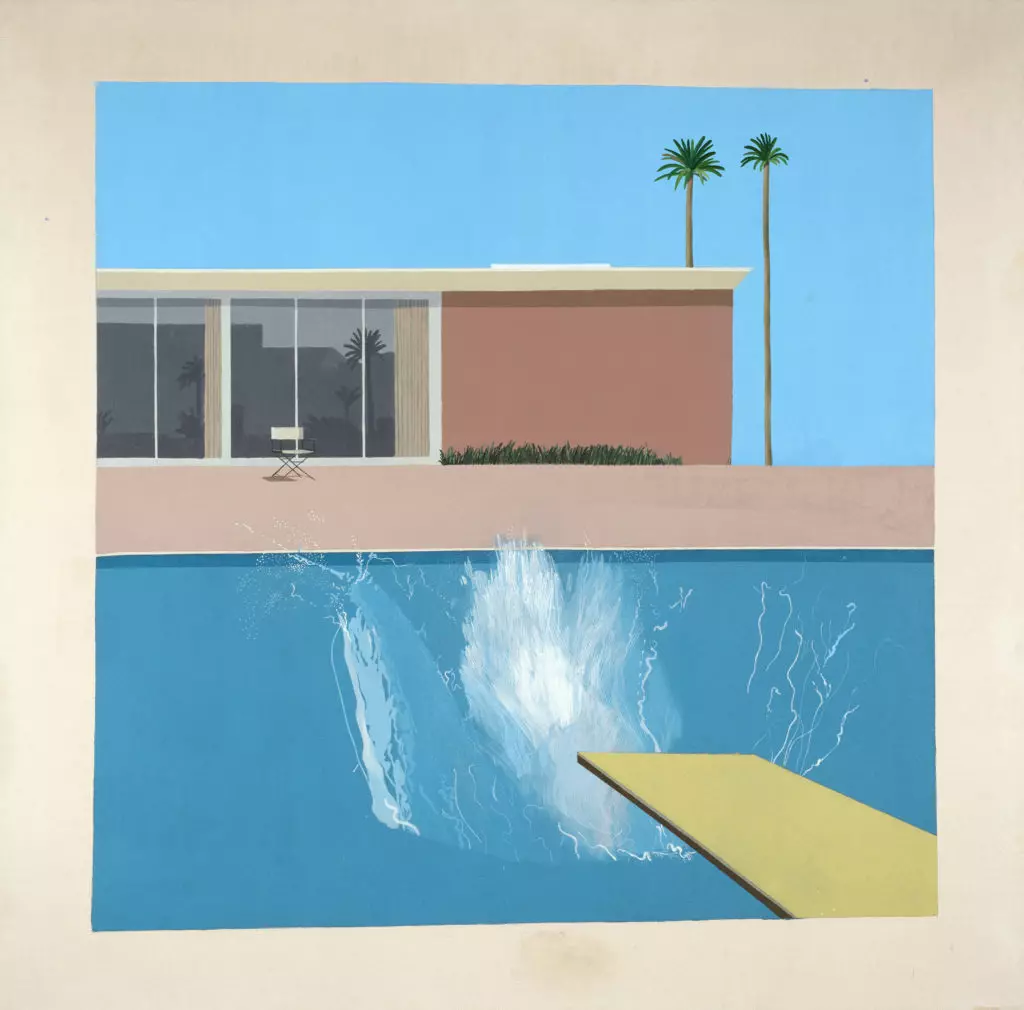 David Hockney, A Bigger Splash (1967)။ © David Hockney၊ ဓာတ်ပုံ ခရက်ဒစ်- ©Tate၊ လန်ဒန် 2017