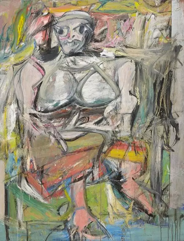 Willem de Kooning, Woman, I (1950–52). Ảnh: Courtesy of The Museum of Modern Art, New York. 2011 Quỹ Willem de Kooning / Hiệp hội Quyền của Nghệ sĩ (ARS), New York.