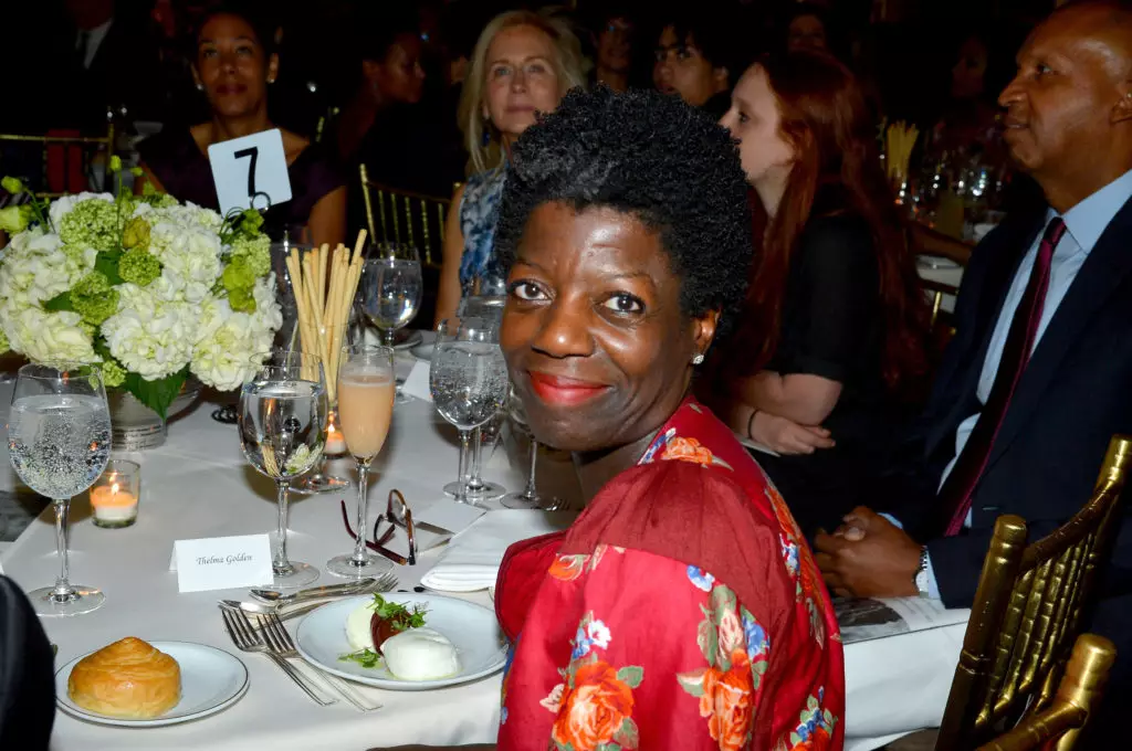 Thelma Golden tao amin'ny Gordon Parks Foundation Dinner and Auction 10th Anniversary Awards tamin'ny 2016. ©Patrick McMullan . Courtesy of Patrick McMullan/PMC.