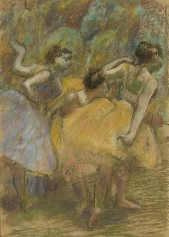 Edgar Degas, dansarar (um 1900). Með leyfi frá Denver listasafninu/minningarlistasafni háskólans í Rochester.