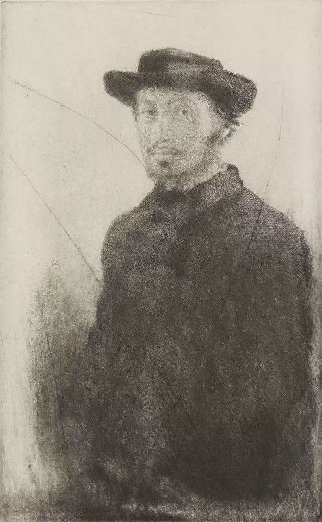 Edgar Degas, sjálfsmynd. Með leyfi Listasafns Denver.