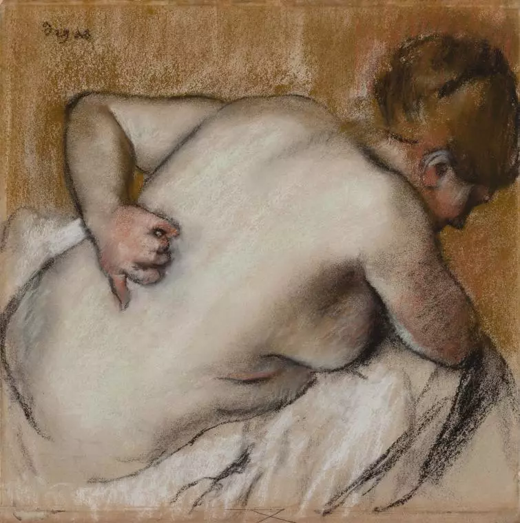 Edgar Degas, Kona sem klórar sér í bakið (1881). Með leyfi Listasafns Denver.