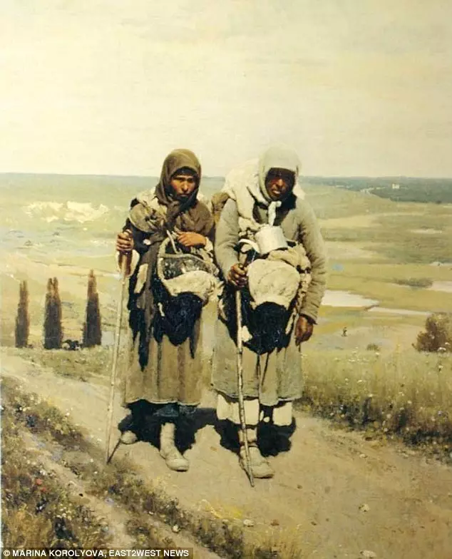 Lukisan 1878 Ilya Repin ngeunaan jamaah ti propinsi Kursk, ti Galeri Propinsi Tretyakov.