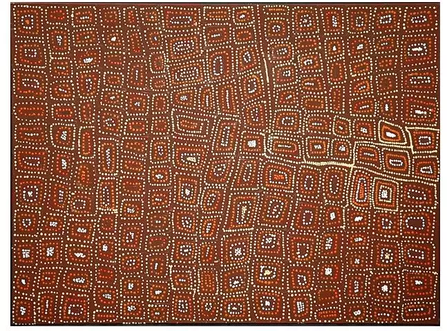 Chitsanzo cha chojambula chojambula cha Aboriginal Yukultji Napangati Tingari (2003). Chithunzi: Mwachilolezo cha artnet