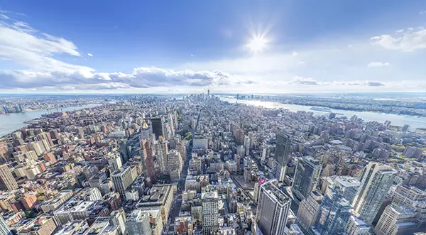 Jeffrey Martin, New York Skyline 360 Panorama (apejuwe).Fọto: Jeffrey Martin.