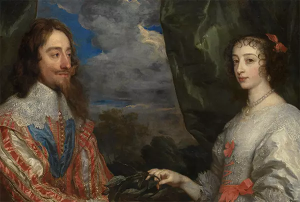 Anthony van Dyck, Portreti i Charles I të Anglisë me gruan e tij, Henrietta Maria (1632). Me mirësjellje të Koleksionit Frick.