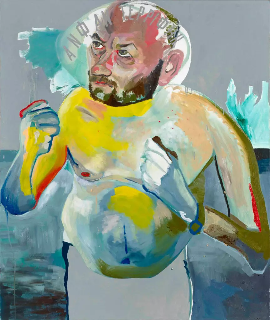 Martin Kippenberger, Ohne Titel (aus der Serie Hand Painted Pictures) Engenasihloko (kusukela ochungechungeni Lwezithombe Ezipendwe Ngesandla) (1992) © Estate of Martin Kippenberger, Galerie Gisela Capi tain, Cologne Image Courtesy of Skarstedt New York