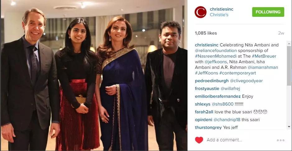 NitaAmbani-Christies-Instagram