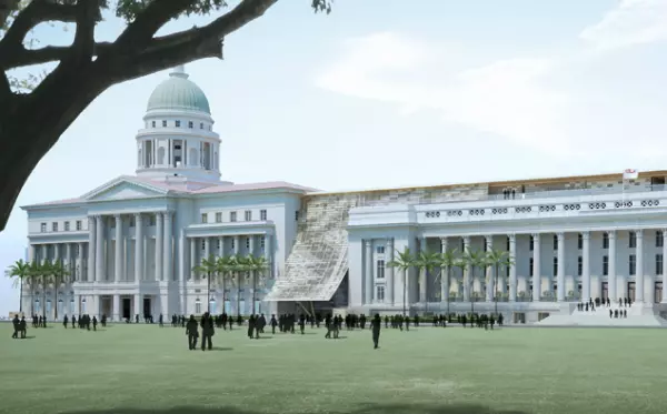 Rendering tal-Gallerija Nazzjonali ta 'Singapor, li se tiftaħ f'Ottubru 2015Ritratt permezz ta': National Gallery Singapore