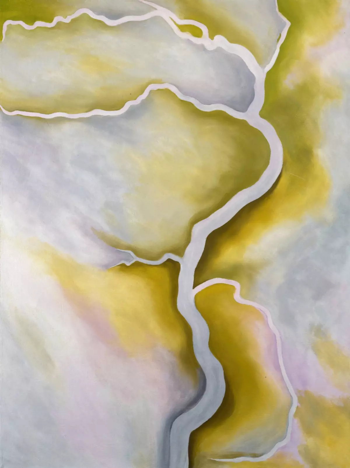 Georgia O'Keeffe, From the River - Pale (1959). Foto: Courtesy of Georgia O'Keeffe Museum.