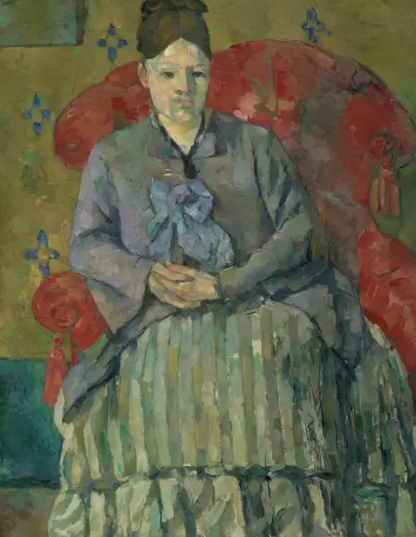 Paul Cézanne, Madame Cézanne a cikin Jajayen kujera (c.1877)Hoto: Ladabi The Metropolitan Museum of Art