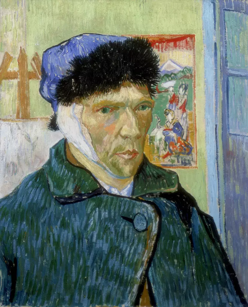 Vincent van Gogh, Potret Diri dengan Telinga yang Diperban (1889). Foto oleh Art Media/Print Collector/Getty Images.