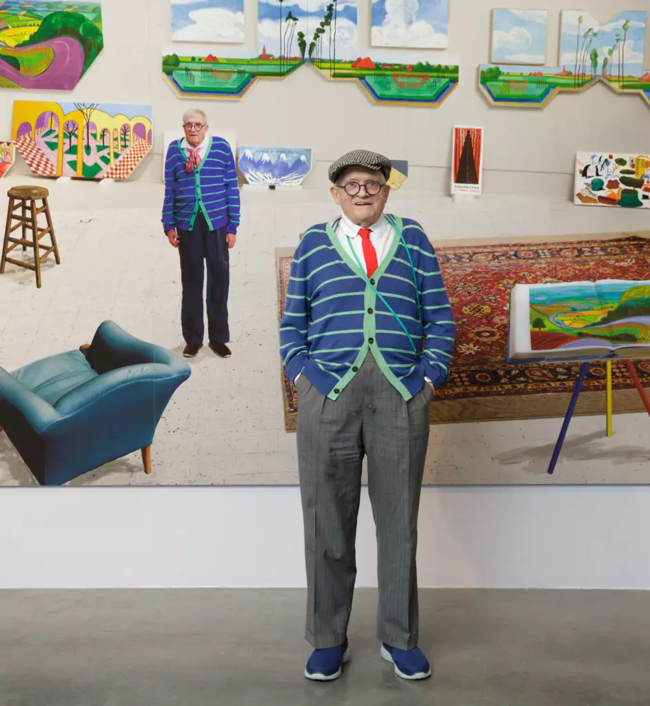 David Hockney në hapjen e