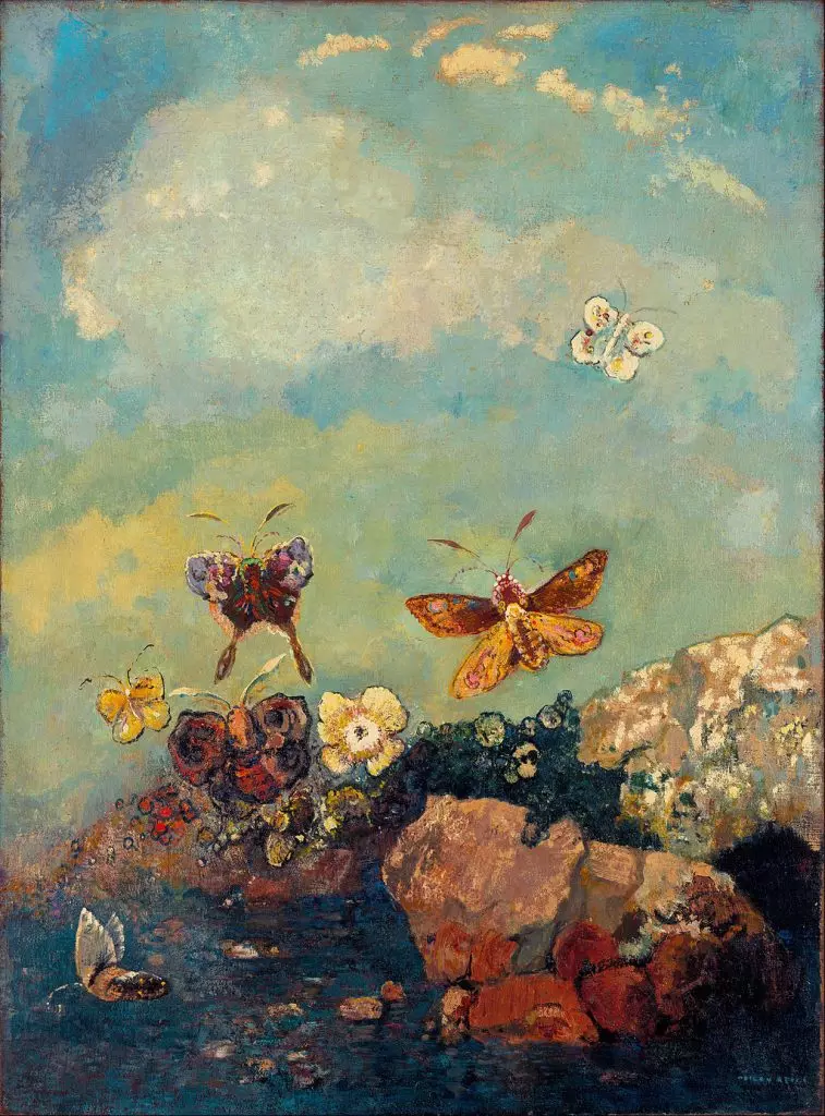 Odilon Redon, Butterflies (1910). Kusonkhanitsa kwa Museum of Modern Art.