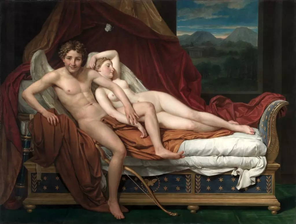 Jacque-Louis David, Cupid and Psyche (1817). Cleveland ميوزيم آف آرٽ جي مهرباني.