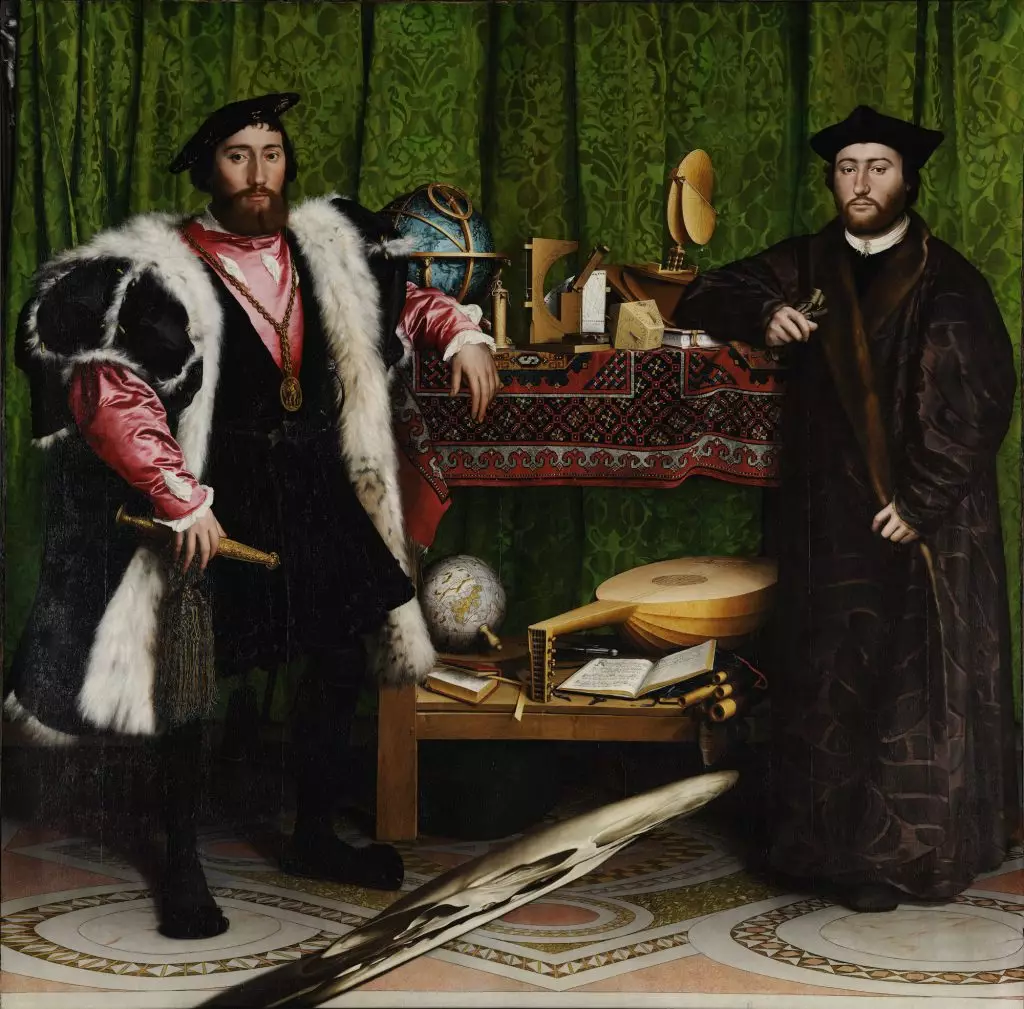 Hans Holbein de Jongere, De ambassadeurs (1533). Collectie van de National Gallery Londen.