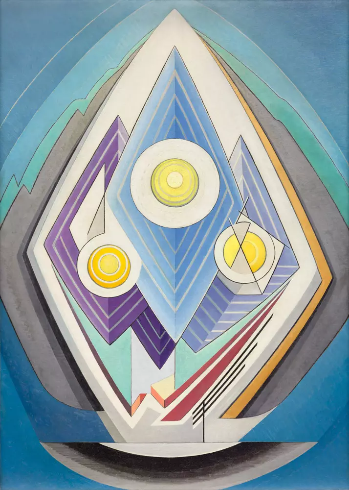 Lawren Harris, maleri nr. 4, ca. 1939 Olje på lerret, 51 x 36 5/ 8 tommer. Samling av Art Gallery of Ontario, Toronto. Kjøp, 1984