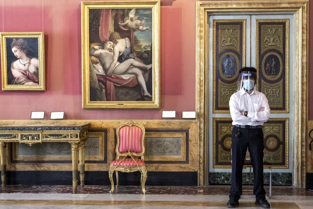 O le Galleria Borghese ia Me 19, 2020 i Roma, Italia. Ata na saunia e Alessandra Benedetti - Corbis/Corbis e ala ile Getty Images.